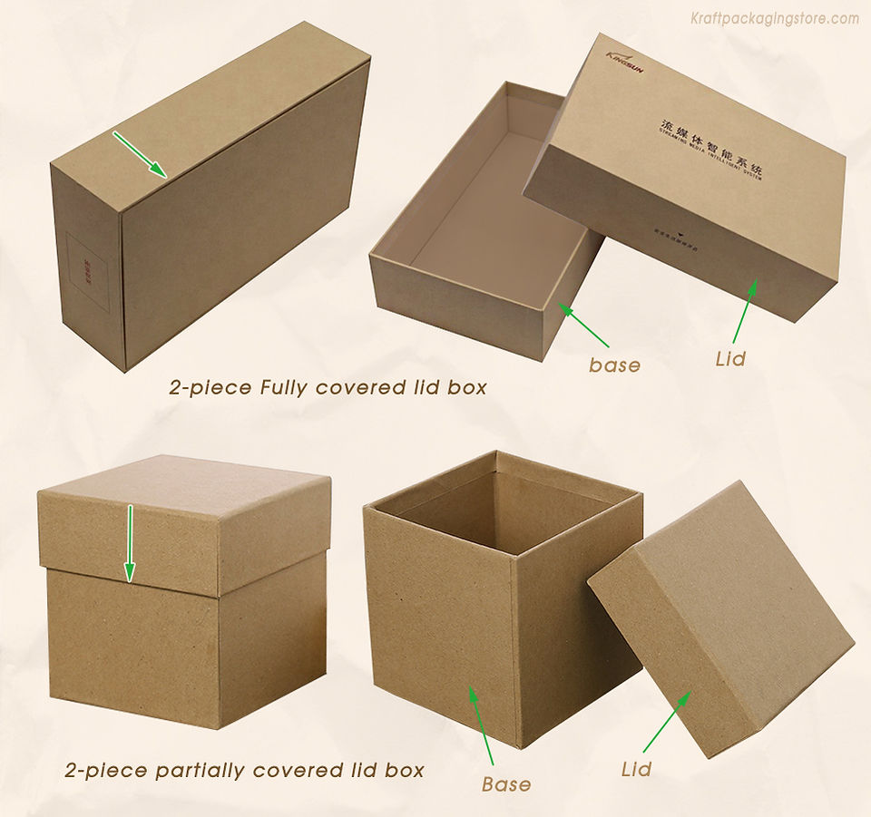 Custom Rigid Set up Telescopic Lift-off Lid Gift Boxes | Kraft Packaging Store